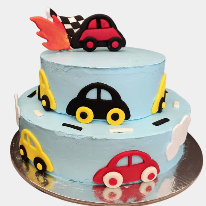 Crazy Cars Fondant Cake | Zovi Cakes